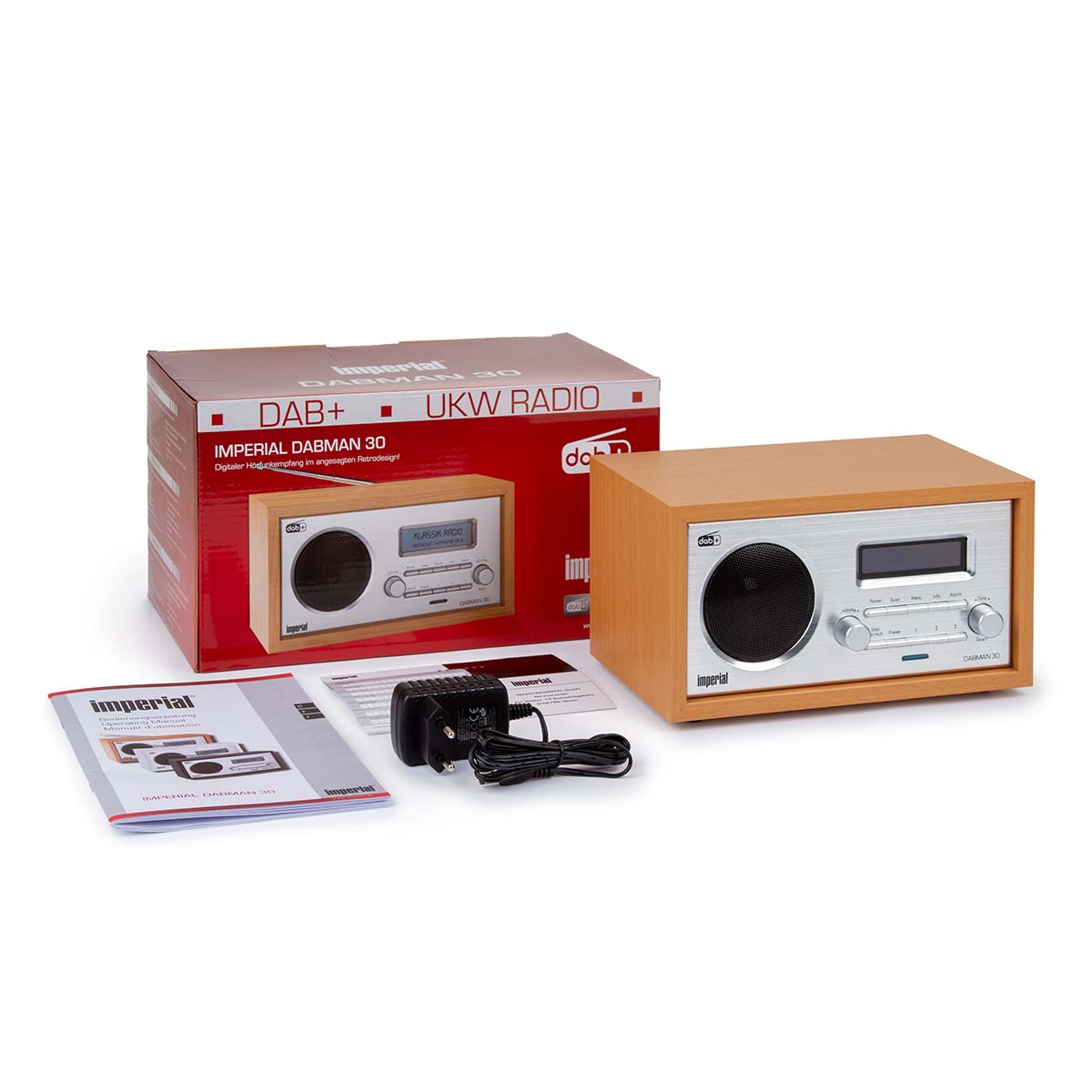DABMAN 30 DAB+ / FM-radio Hout - Kabelmaxx